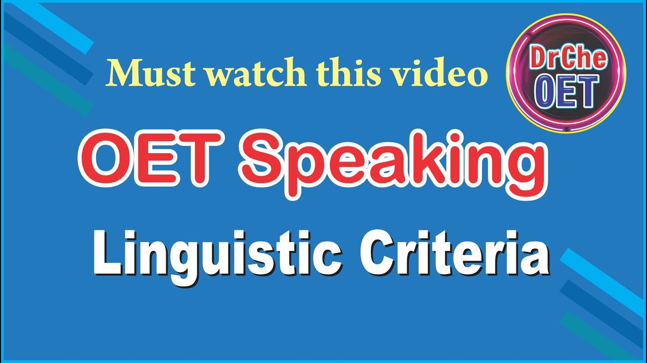 OET speaking | How to get B in OET speaking | OET speaking criteria ...