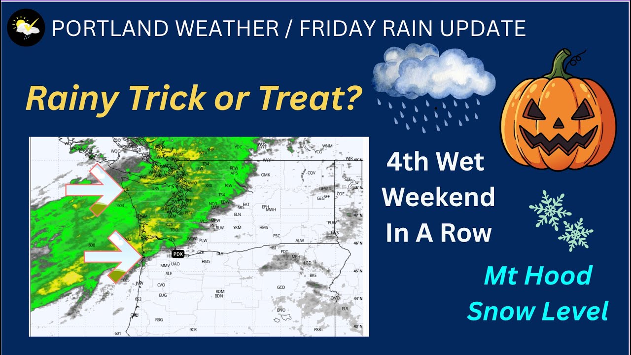 Portland Halloween Evening, Light or Heavy Rain? - YouTube