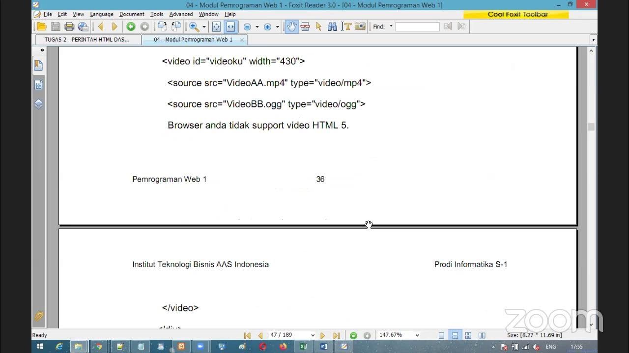 21/22 - Pemrograman Web 1 - TI2B - P1 - P3 - Basic Tag HTML - YouTube