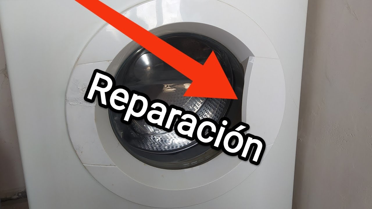 Reparación. puerta de lavadora con cierre roto - YouTube