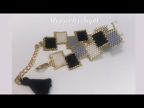 Küp şeker peyote bileklik yapımı (arttırmalı)