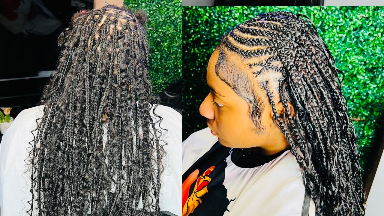 Flip Over Bohemian Fulani/ braids Tutorial my my first time @Tonlo451 # ...