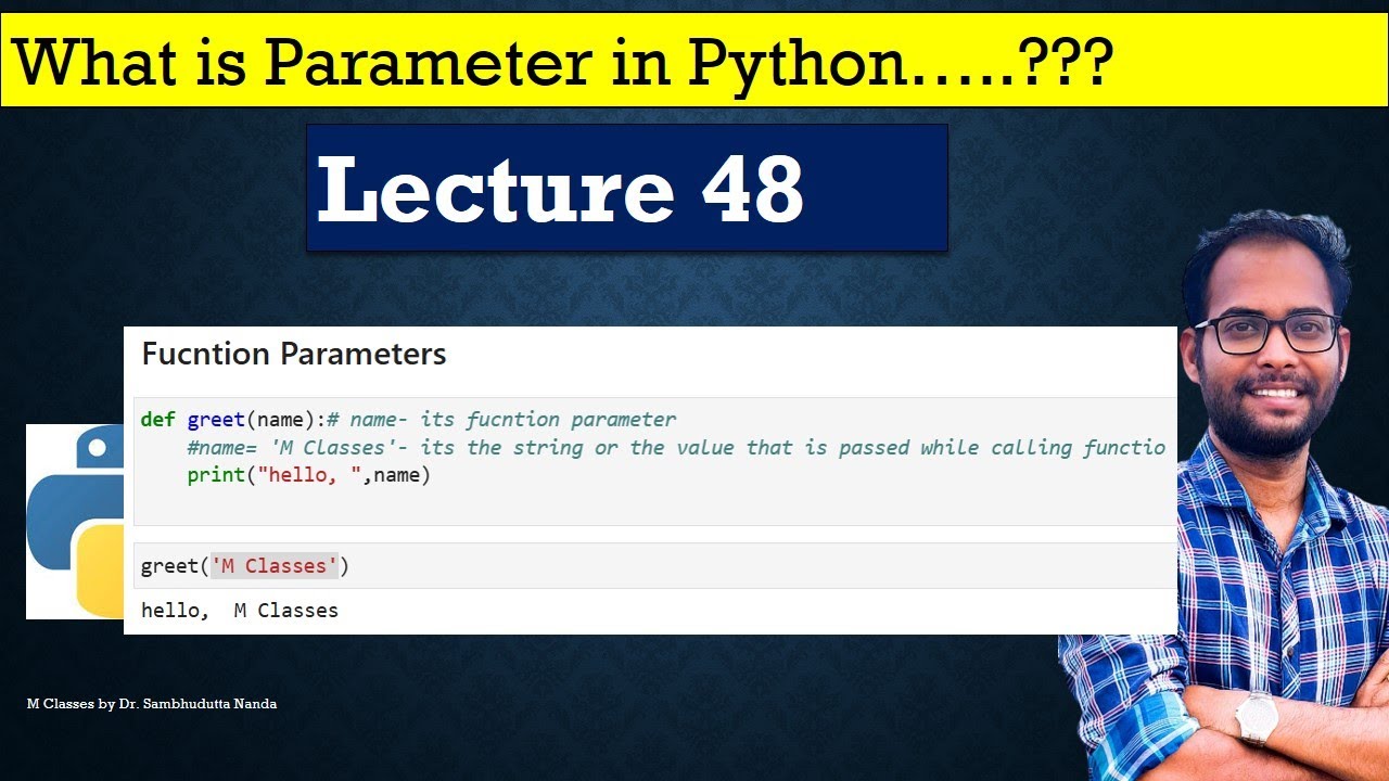Lecture 48 What Is A Function Parameter How To Use Parameters In 6851