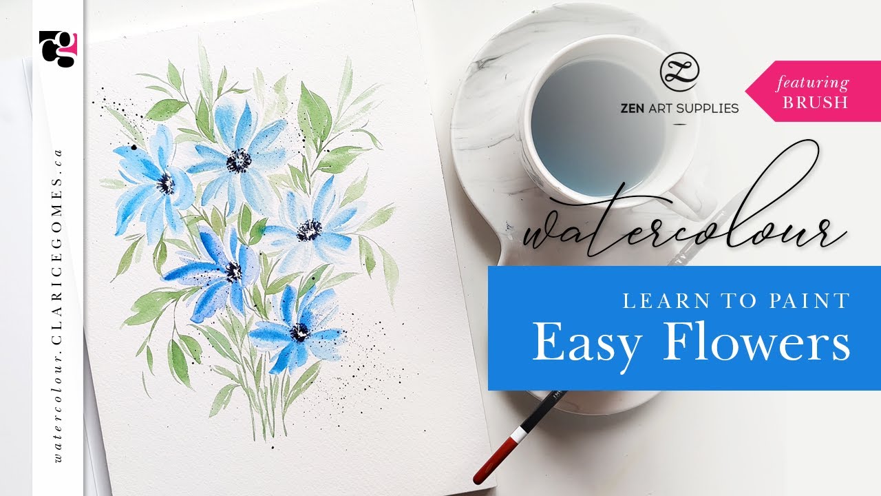 Learn to Paint Loose Watercolour Flowers - Beginners + - YouTube
