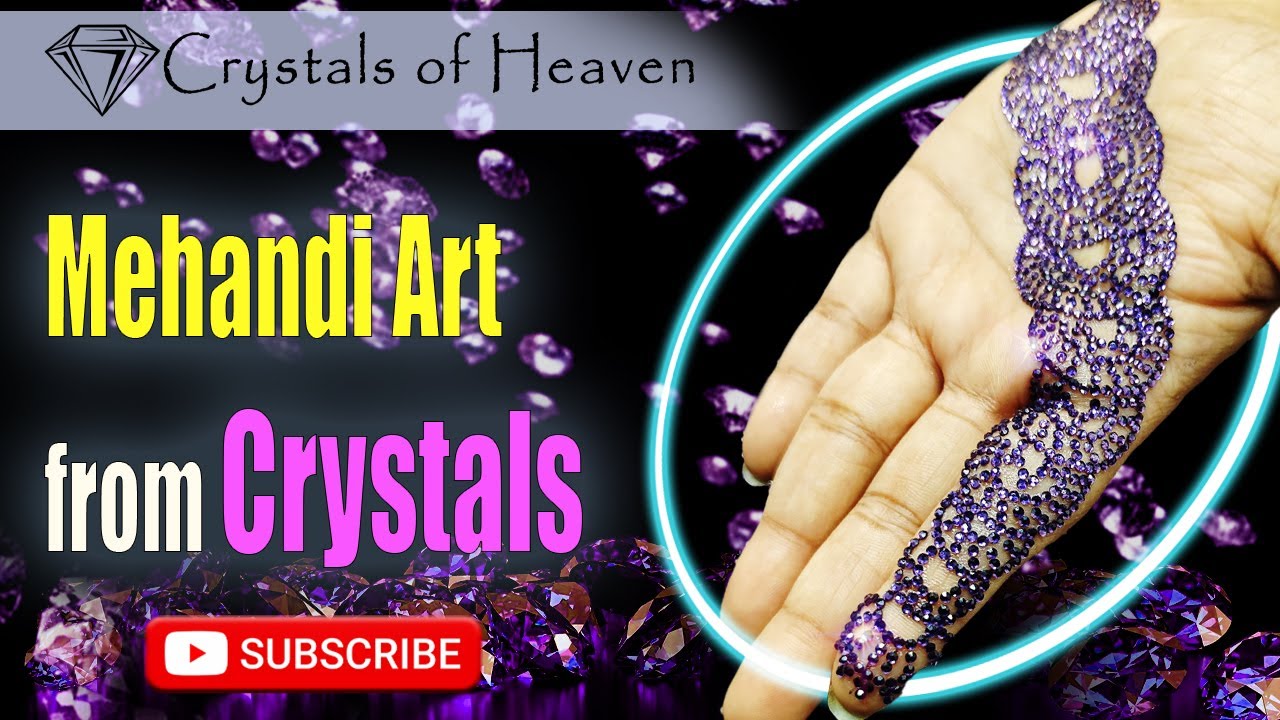 How to make Crystal Stones Mehndi Designs | Swarovski Stones Henna ...