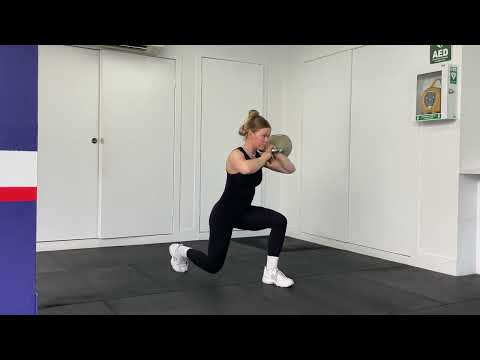 Front Racked Kettlebell Reverse Lunge - YouTube