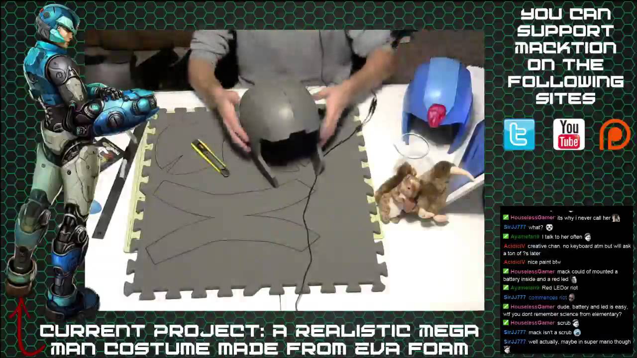 Bringing Mega Man to life - Blaster Time (3) & Protoman Helmet - YouTube