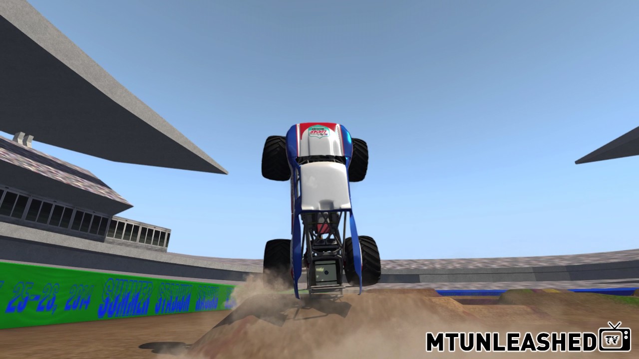BeamNG Monster Jam Freestyle - Bigfoot at SSRS Cincinnati - YouTube