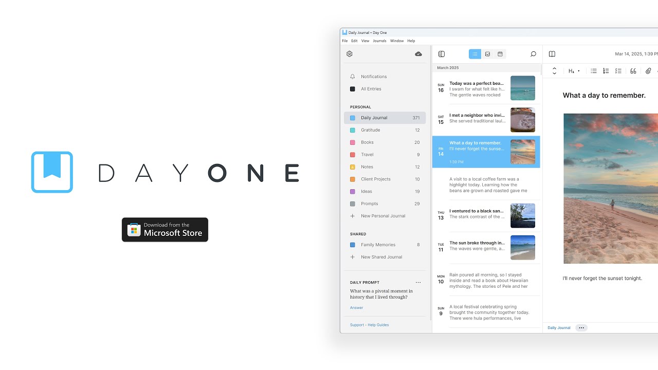 Introducing Day One for Windows - YouTube