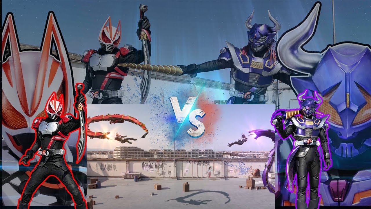 Geats Ryuki Form Vs Buffa Ouja Form - YouTube