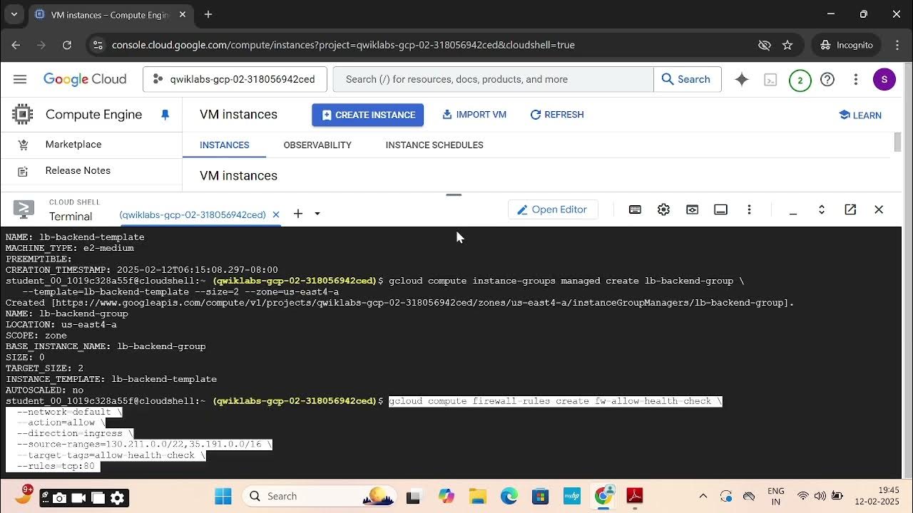 Set Up Network and Application Load Balancers GCP LAB (must GCP lab for data engineering course ...