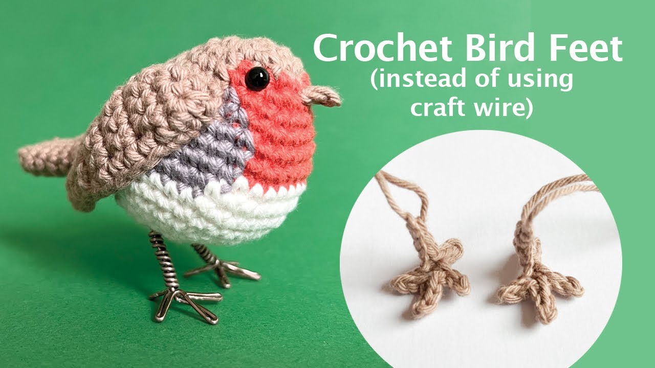 Crocheting Bird Feet - YouTube