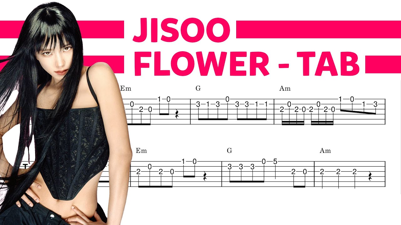 JISOO - FLOWER - Gitar Tab - YouTube