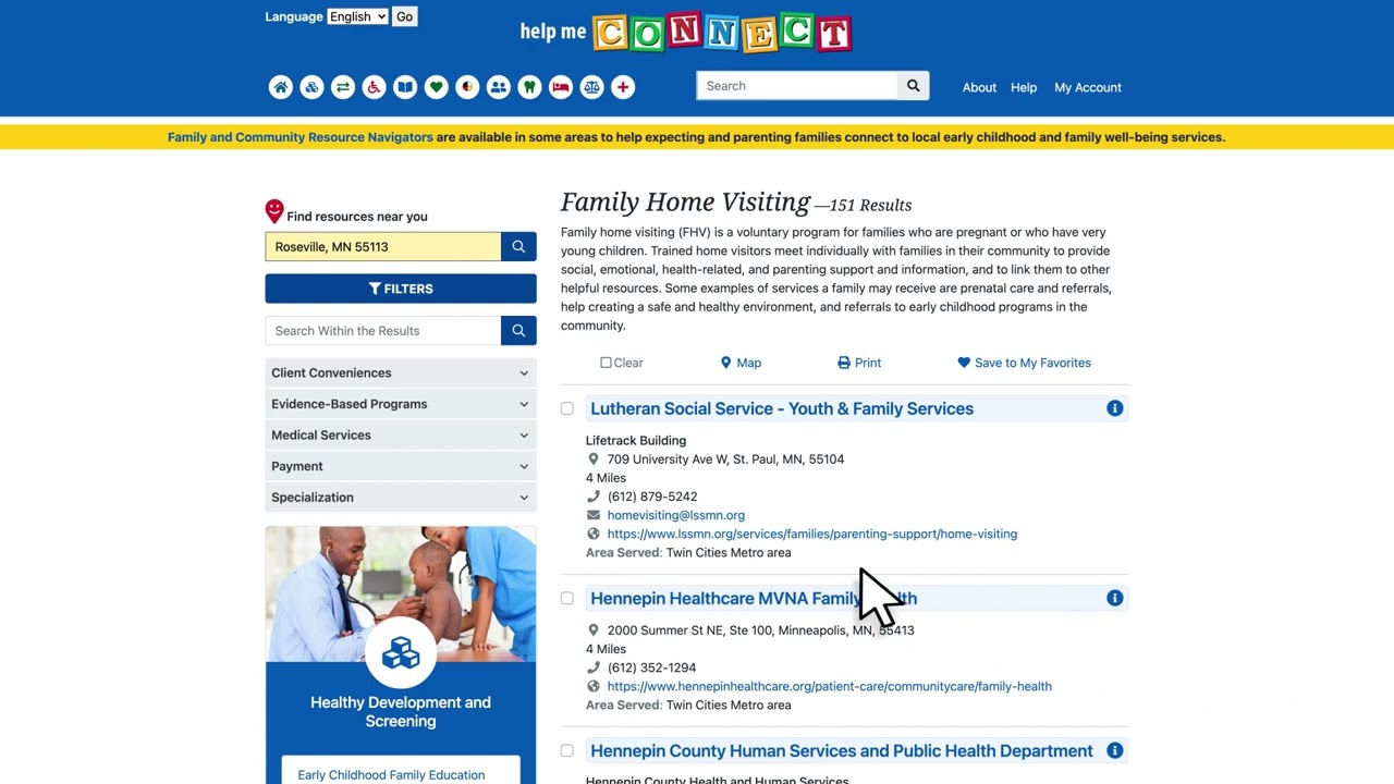 Help Me Connect Training Video 2: How to use the search and filter ...