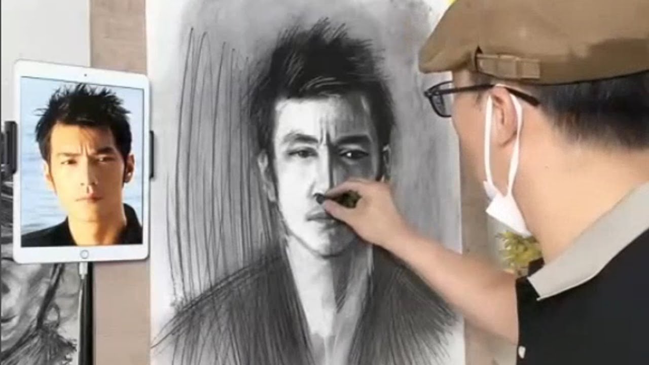 Quick Portrait Sketch - realistic drawing tutorial for beginners - YouTube