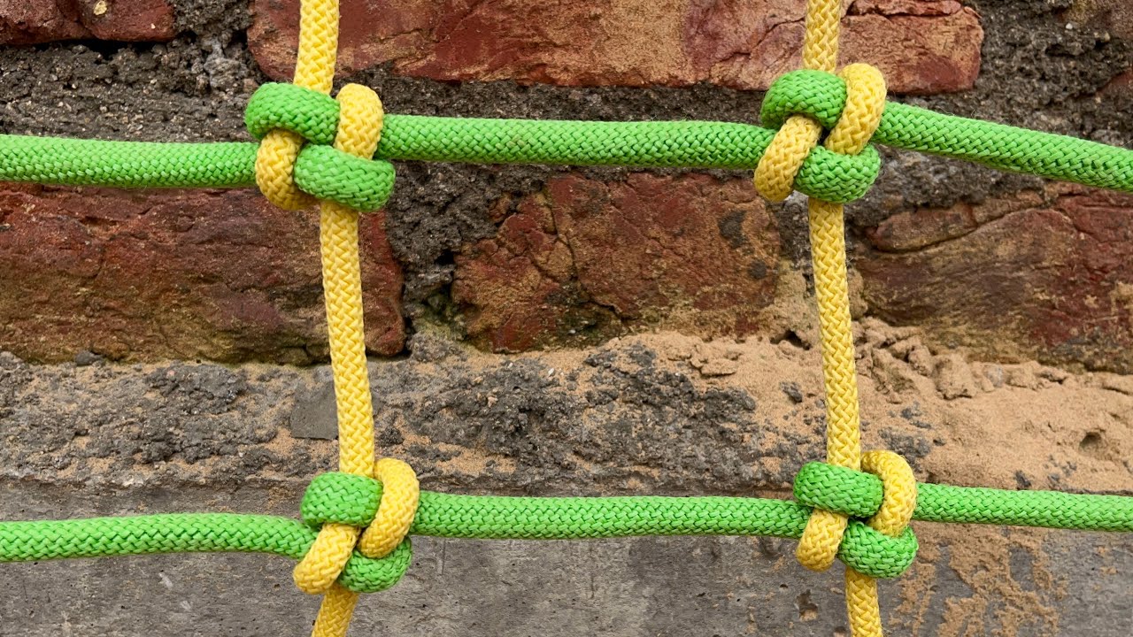 Learn how to tie a cargo net or climbing net/rope knot | Very easy way ...