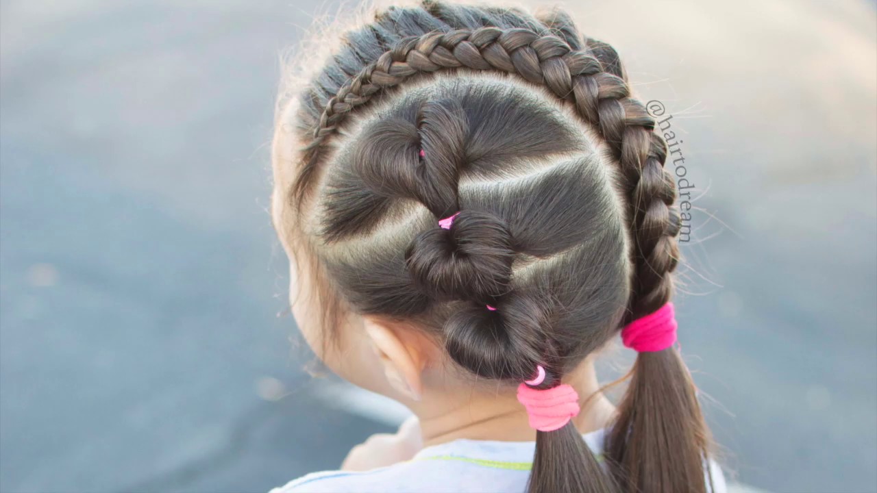Heart Bubble Braid/ Valentines Day Hairstyle Ideas - YouTube