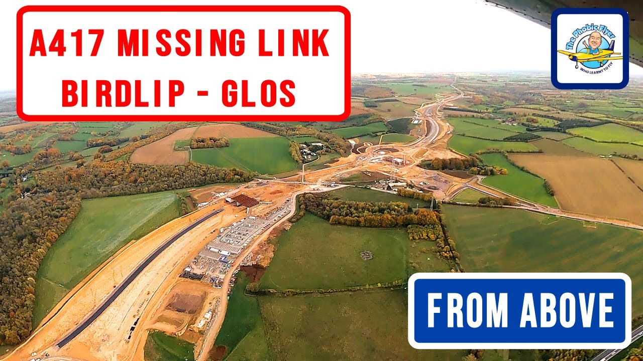 Pilot’s Eye View: A417 Missing Link Construction at Birdlip - YouTube