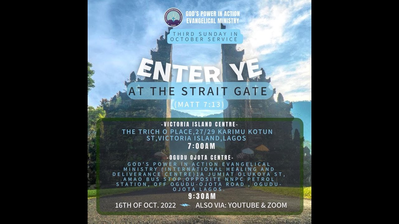 ENTER YE AT THE STRAIT GATE. - YouTube
