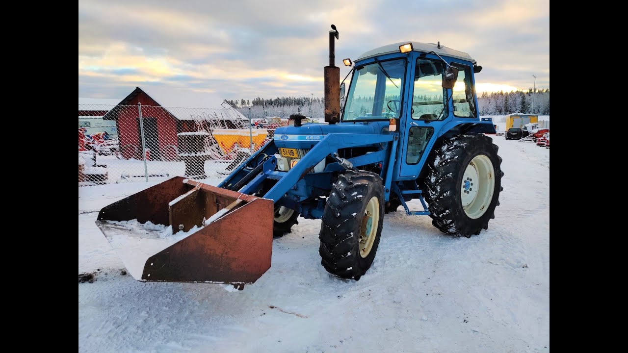 Ford 6610 - etuokuormaaja / front loader Vilske - YouTube