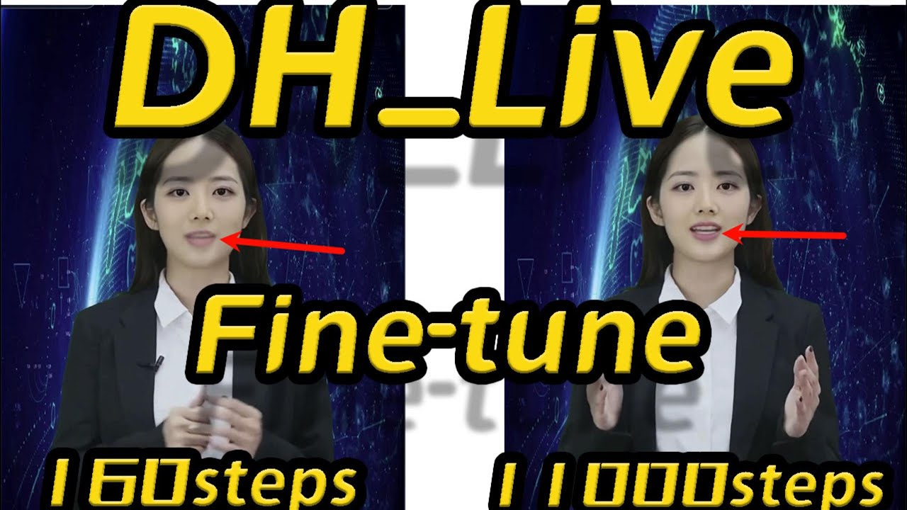 DH_Live low-cost digital human fine-tune training(Fine-tune),AI digital human,AI anchor - YouTube