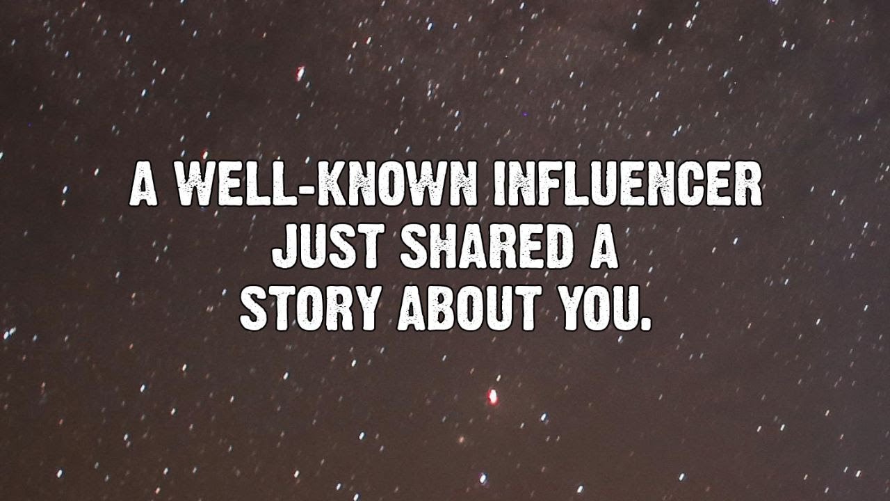A WELL KNOWN INFLUENCER JUST SHARED A... | Angels messages - YouTube