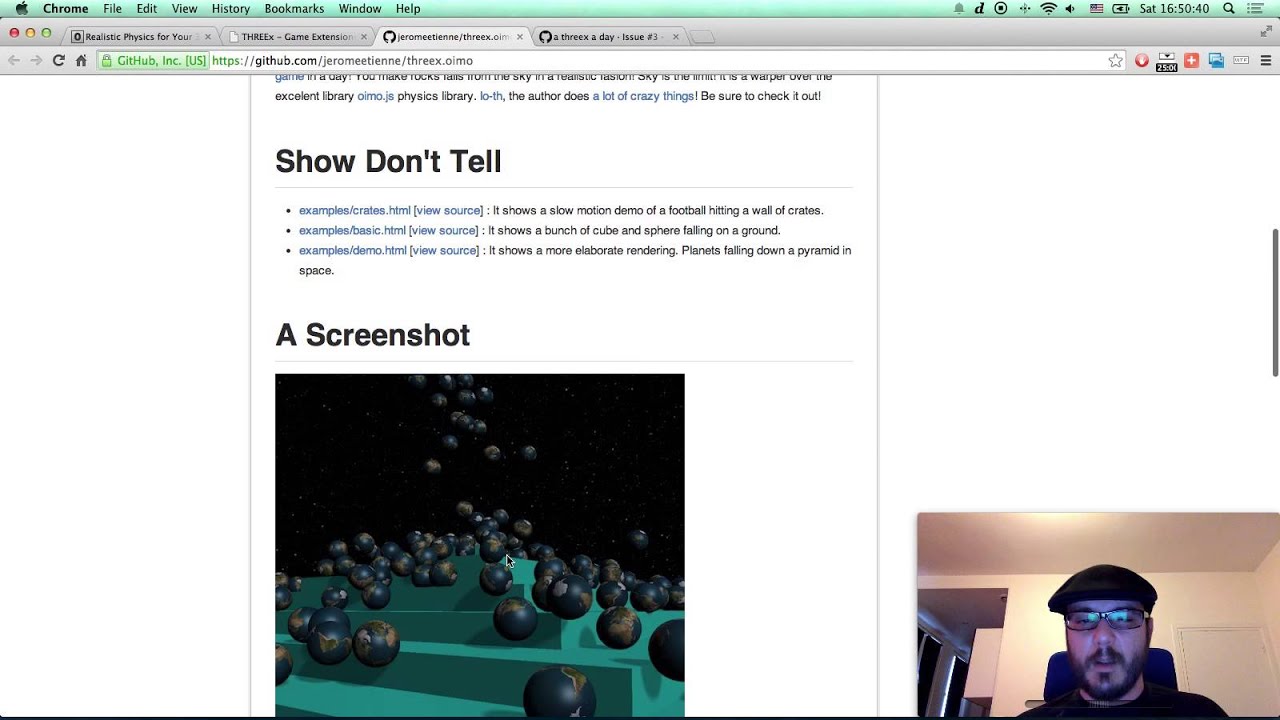 Realistic Physics for Your 3D THREE.js Game with THREEx.Oimo - YouTube