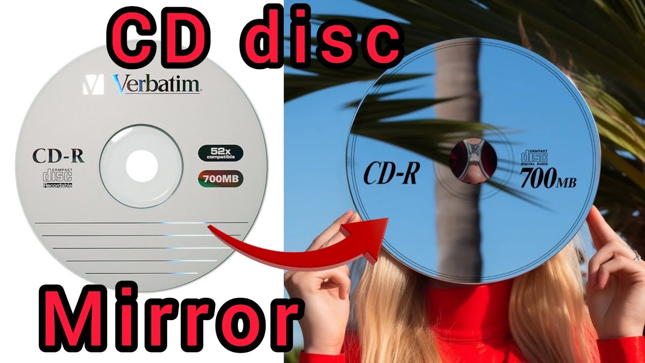 CD disc mirror size 13'' or 20'' #custommirror - YouTube