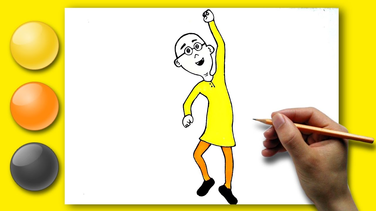 How To Draw Patlu From Motu-Patlu Cartoon || Motu-Patlu Cartoon Drawing ...