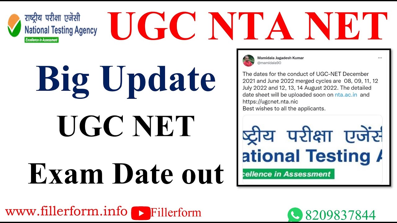 Big Update-UGC NET Exam date out | UGC NET June 2022 | UGC NET Exam ...