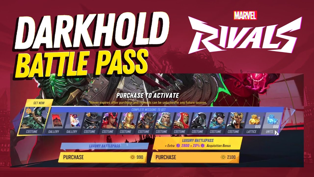 VAZOU! Tudo sobre o NOVO PASSE DE BATALHA do Marvel Rivals! Darkhold ...