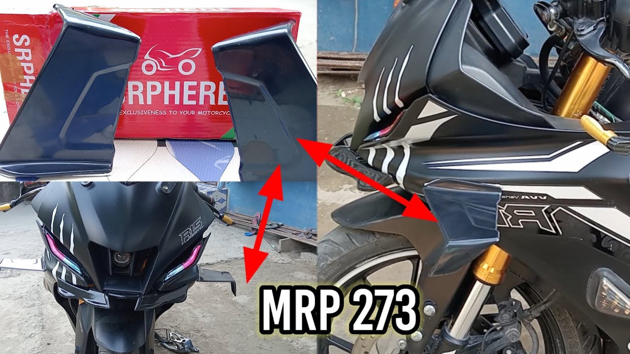 Motorcycle Side Winglet Spoiler Wind FlowFixing Wing Front Fairing ...