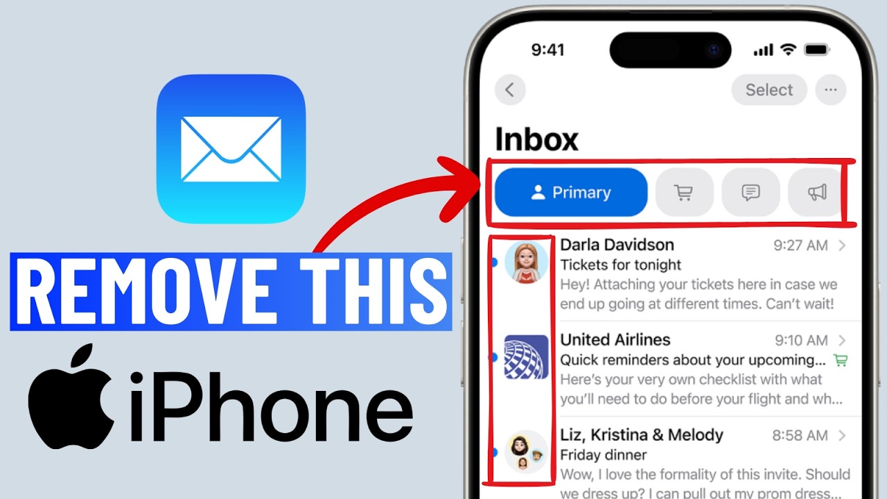 How to Remove Category Icons in Mail App on iPhone (2025) - YouTube