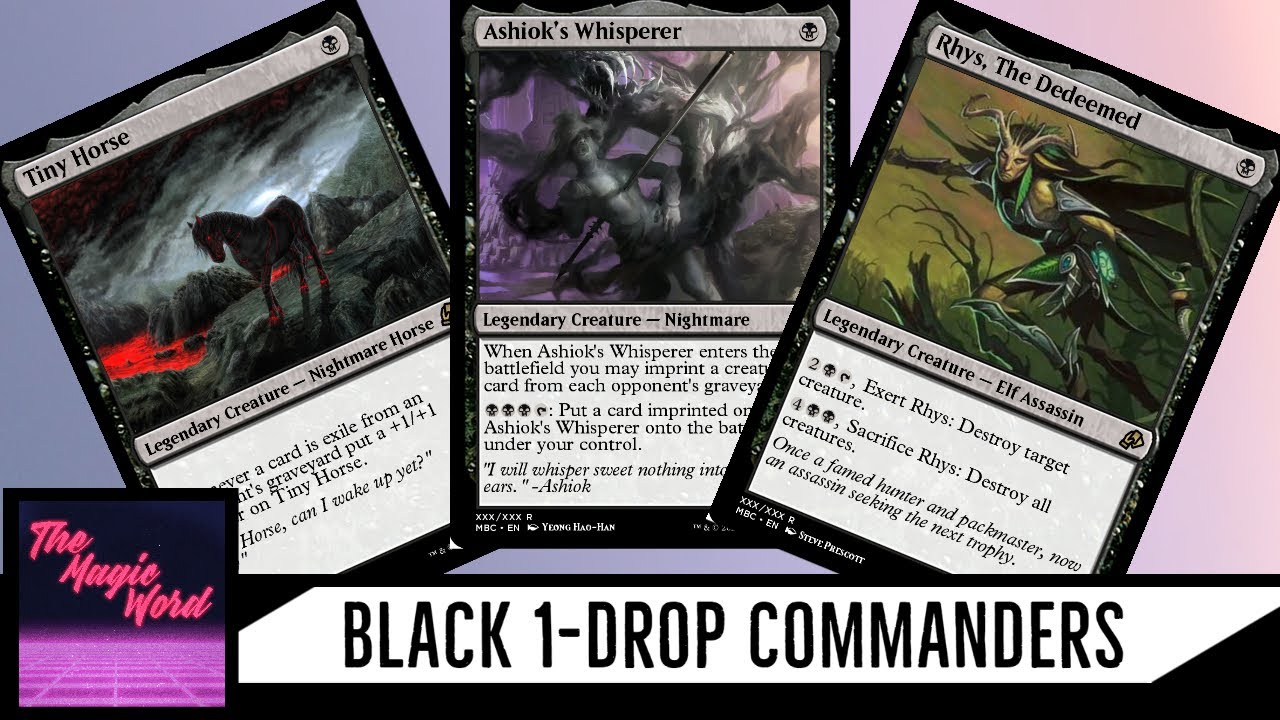 Black 1-Drop Commanders | Custom Commanders - YouTube