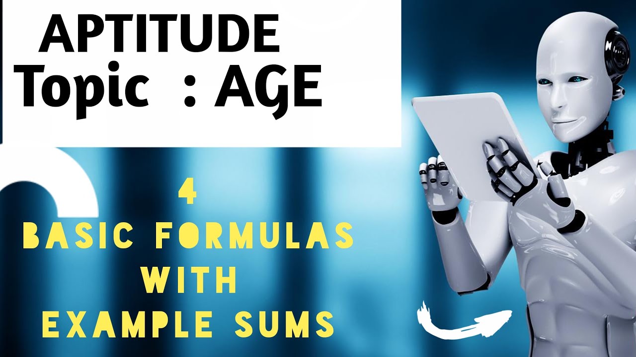 APTITUDE : PROBLEMS ON AGE WITH BASIC FORMULAS | STUDY VLOG - YouTube