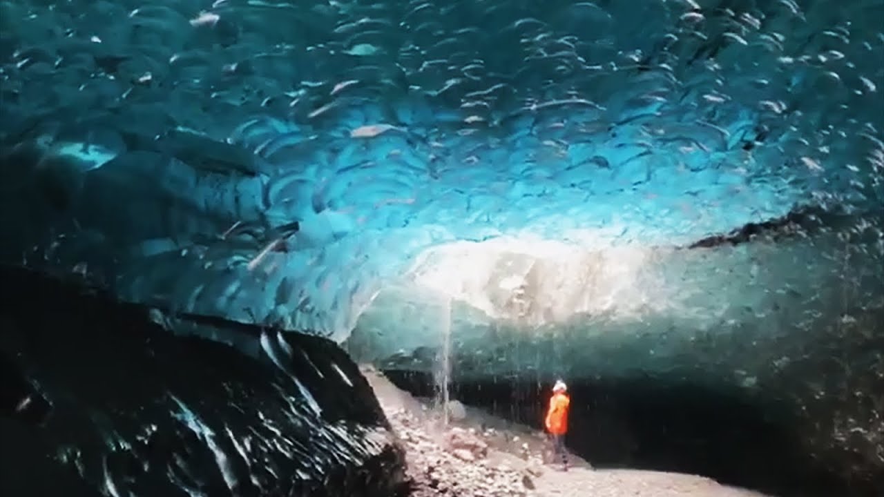 Meanwhile in Iceland : Frozen Ocean Cave ~ beautiful nature 🌊 - YouTube
