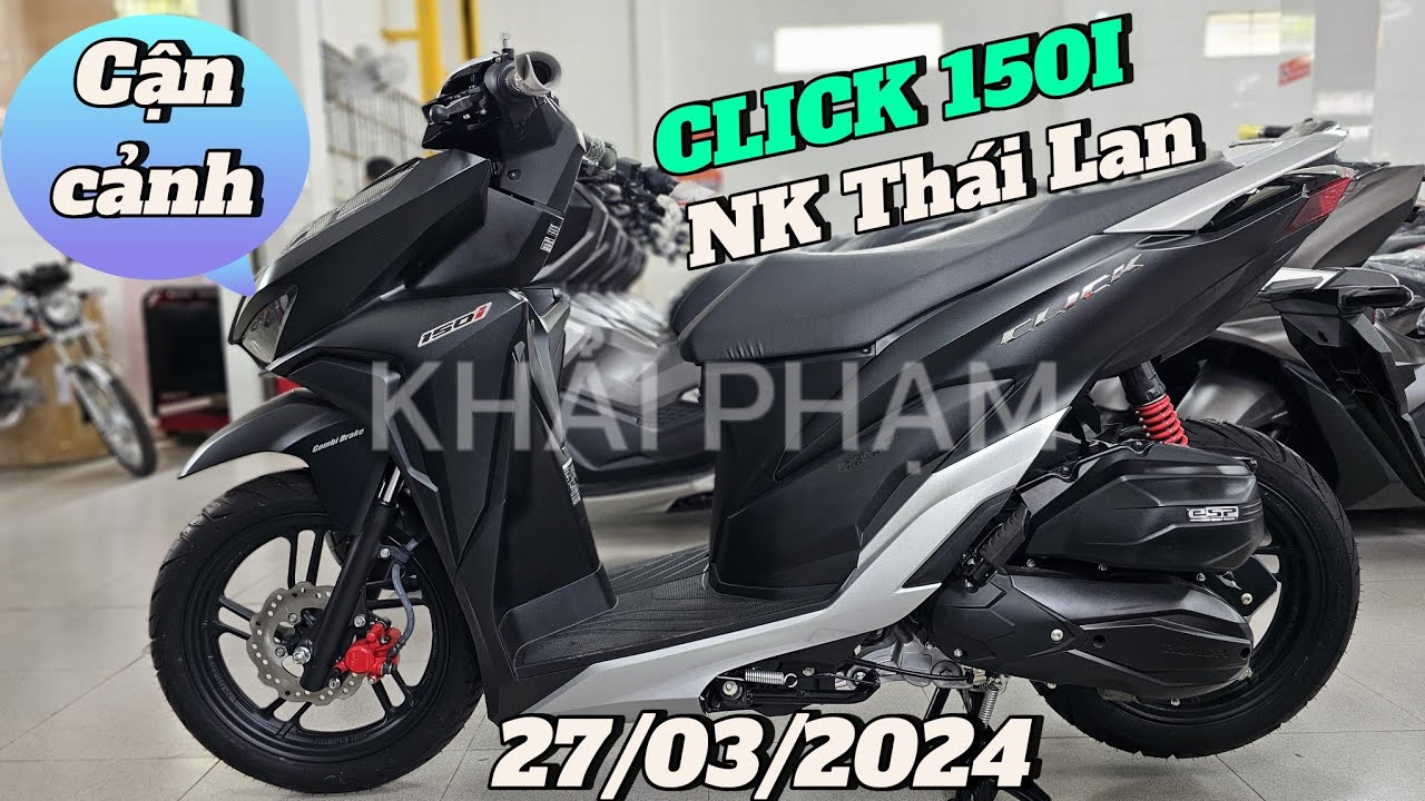 Cận cảnh Honda CLICK 150i nhập khẩu Thái Lan màu Đen Bạc + giá bán 27 ...