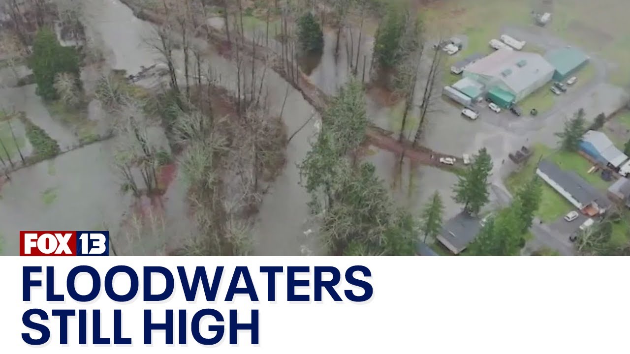 Washington flooding: Floodwaters remain high in north Puget Sound - YouTube