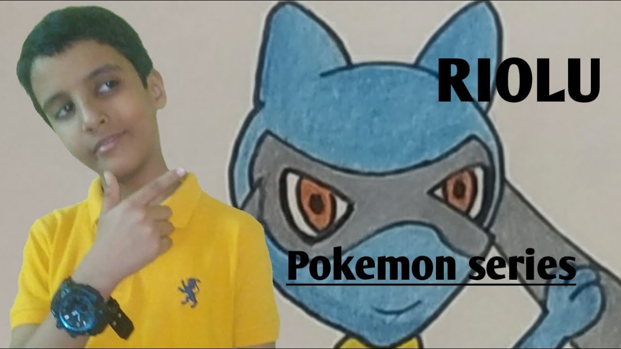 How to draw a riolu | Pokemon drawings - Riolu | Padmaja Arts - YouTube