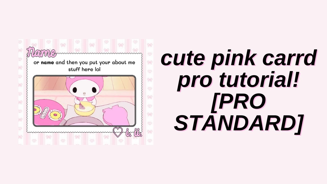 cute pink carrd pro tutorial! [PRO STANDARD] - YouTube
