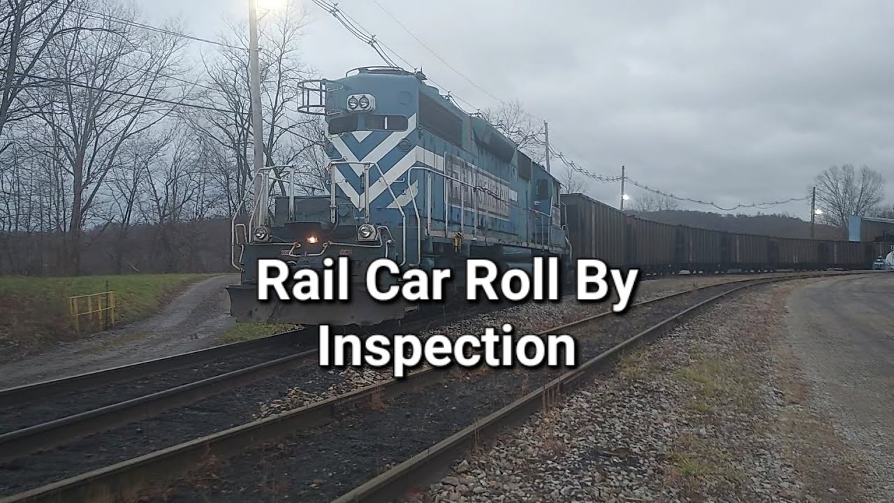 Hopper Car Roll By Inspection as Train Leaves the Harbor - YouTube