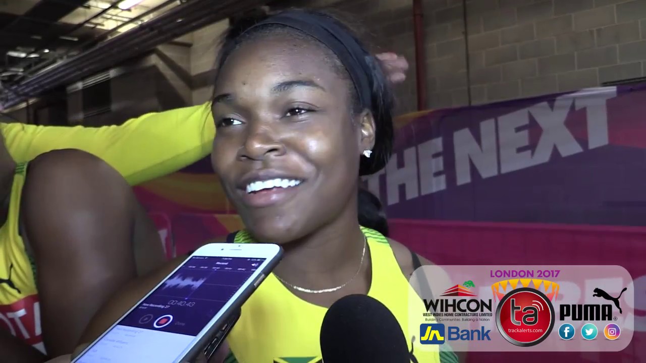 London 2017 | Yanique Thompson, 3rd 100mH semi-final 2 - YouTube