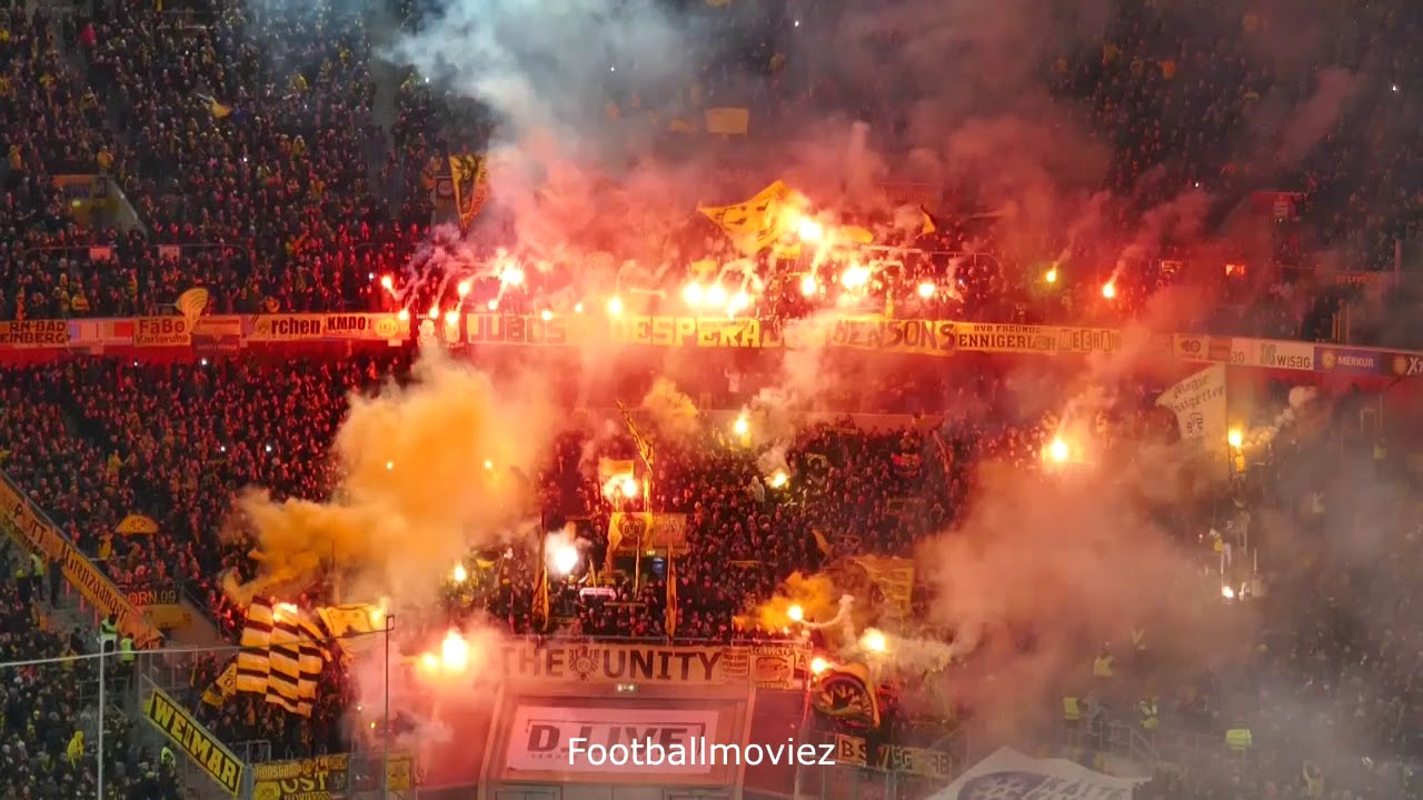 BVB Pyroshow in Düsseldorf (Fortuna Düsseldorf - Borussia Dortmund 2:1 ...