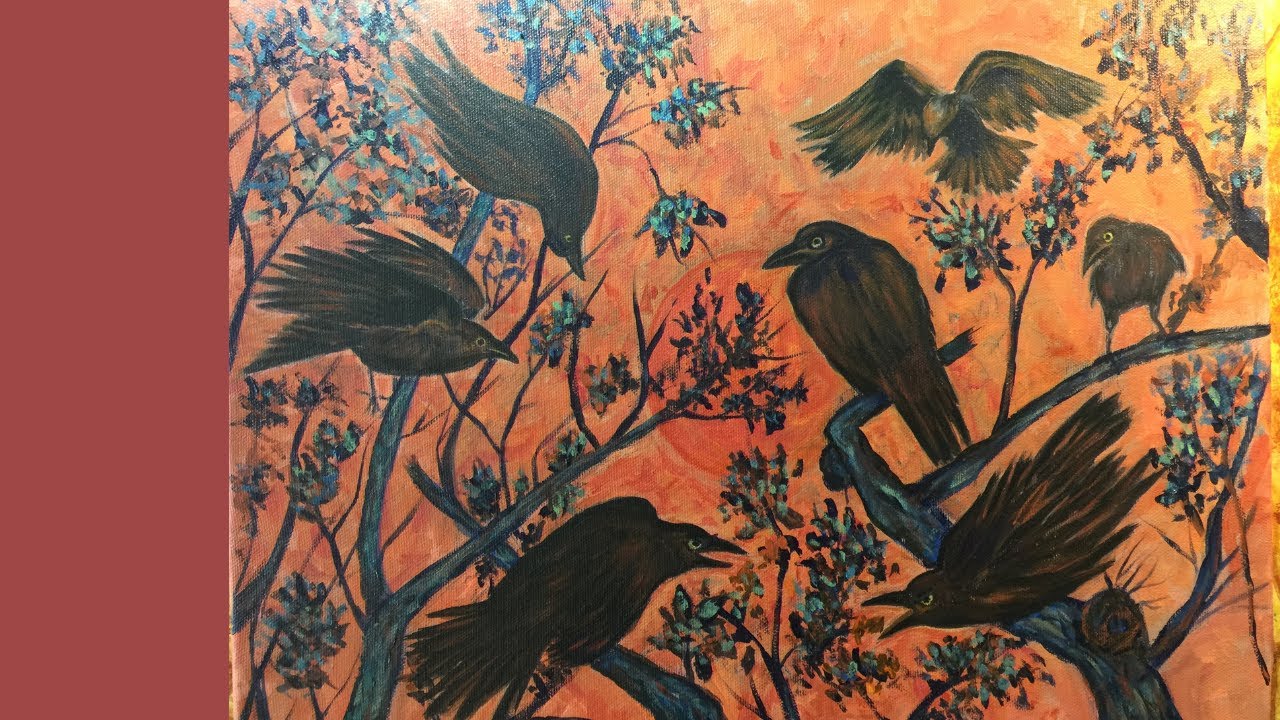 Meet The Squabbling Crows of The Von Corvus Family - Acrylic Painting ...