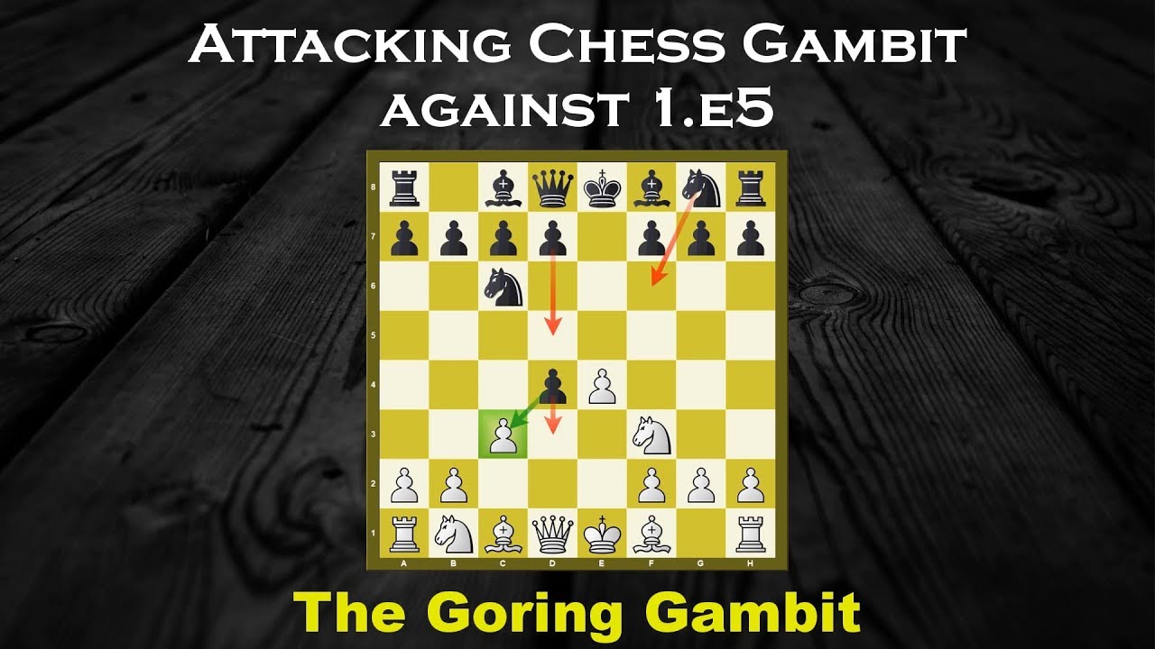 Attacking Chess Gambit against 1.e5 (Goring Gambit) - YouTube