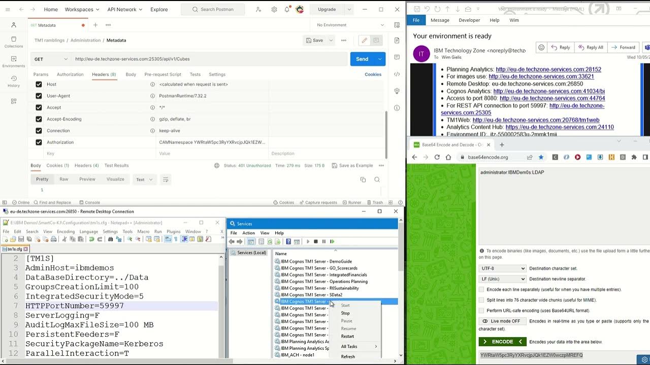 Connect to TM1 REST API on Techzone - YouTube