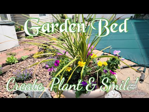 Garden Bed Cleaning, Planting/ Dividing plants/ and Mulching - YouTube