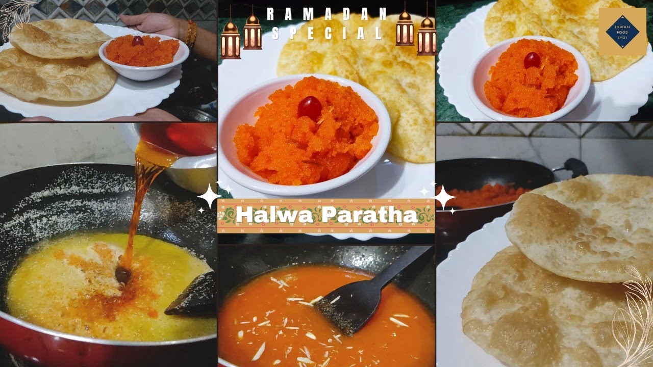 Halwa Paratha Recipe | मेले मे मिलने वाला हलवा पराठा बनाने की आसन ...