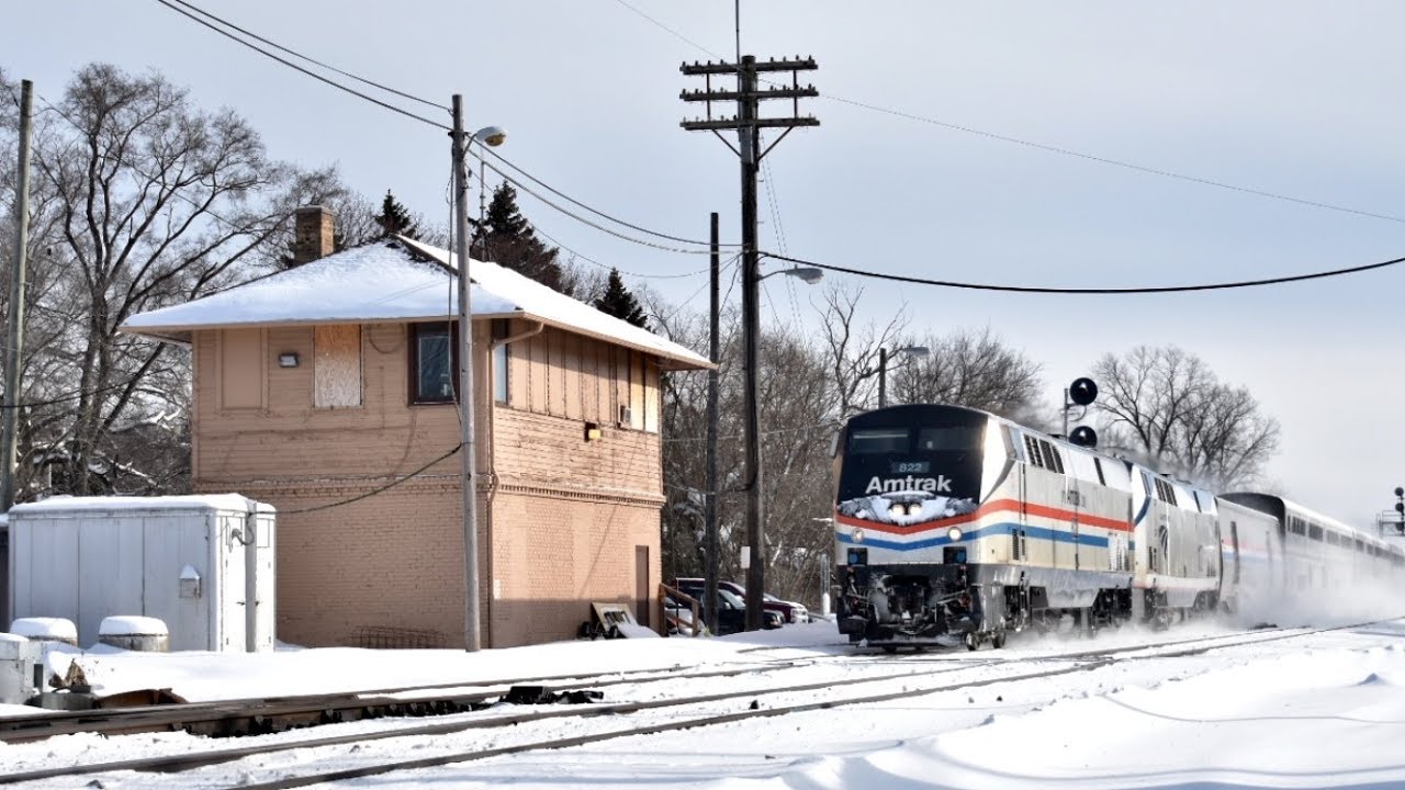 Railfanning Rondout, IL with Amtrak 822 and Foreign power! 2/11/18 ...