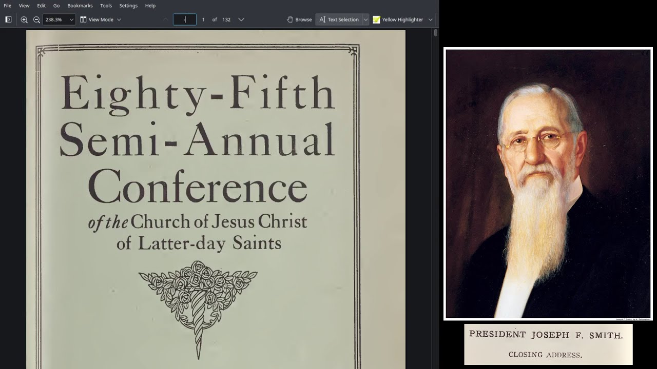 Joseph F. Smith | Closing Remarks | Finding Peace in the World | 85th ...
